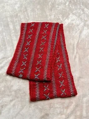 Point Zero | Accessories | Point Zero Deep Red Thickknit Infinity Scarf ...